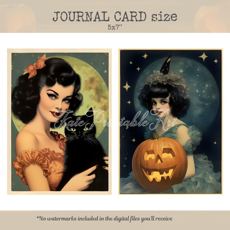 Vintage Halloween Postcards Spooky Halloween Junk Journal - Etsy