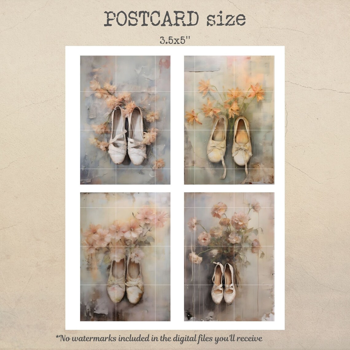 Ballet Flats Journaling Cards, Printable Ballet Ephemera for Junk ...