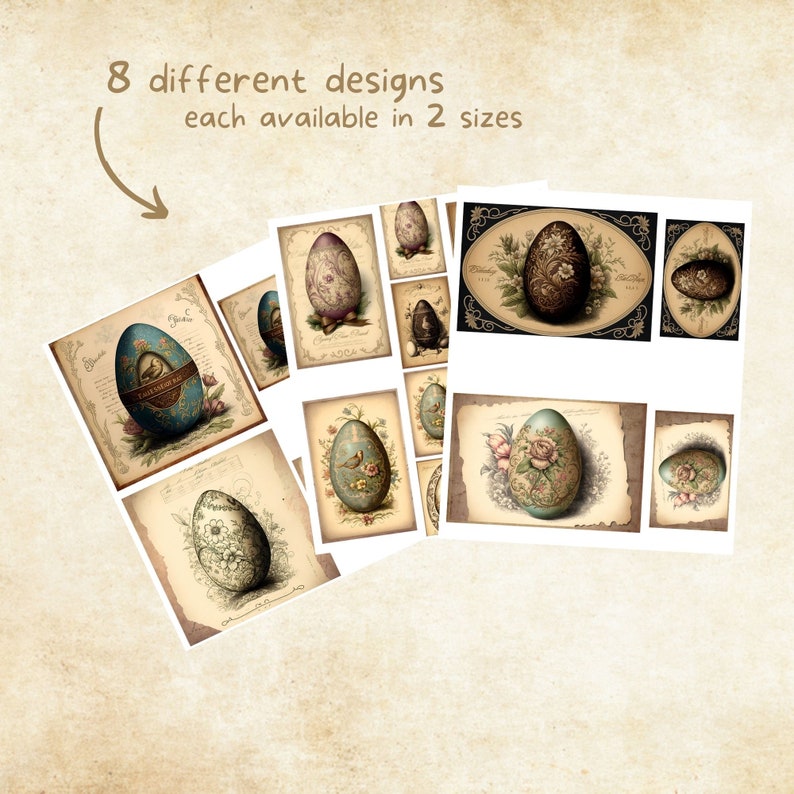 Vintage Easter Printables Easter Egg Collection Vintage - Etsy