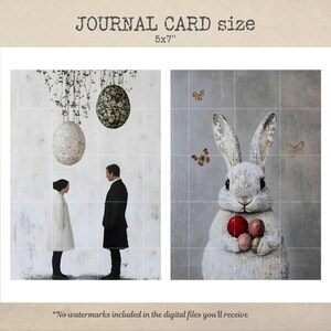 Surreal Easter, Minimal Junk Journal Pages, Printable Easter Ephemera ...