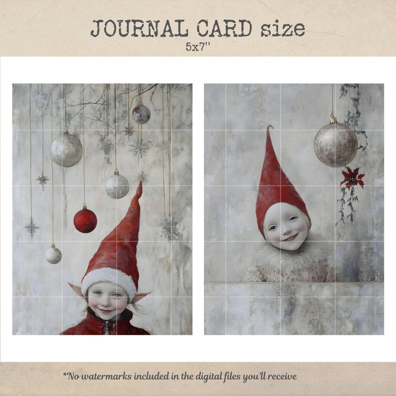 Whimsical Elves Portraits: Surreal Junk Journal and Collage Papers ...