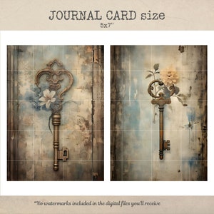 Vintage Keys, Junk Journal Pages, Scrapbooking Supplies, Card Making ...