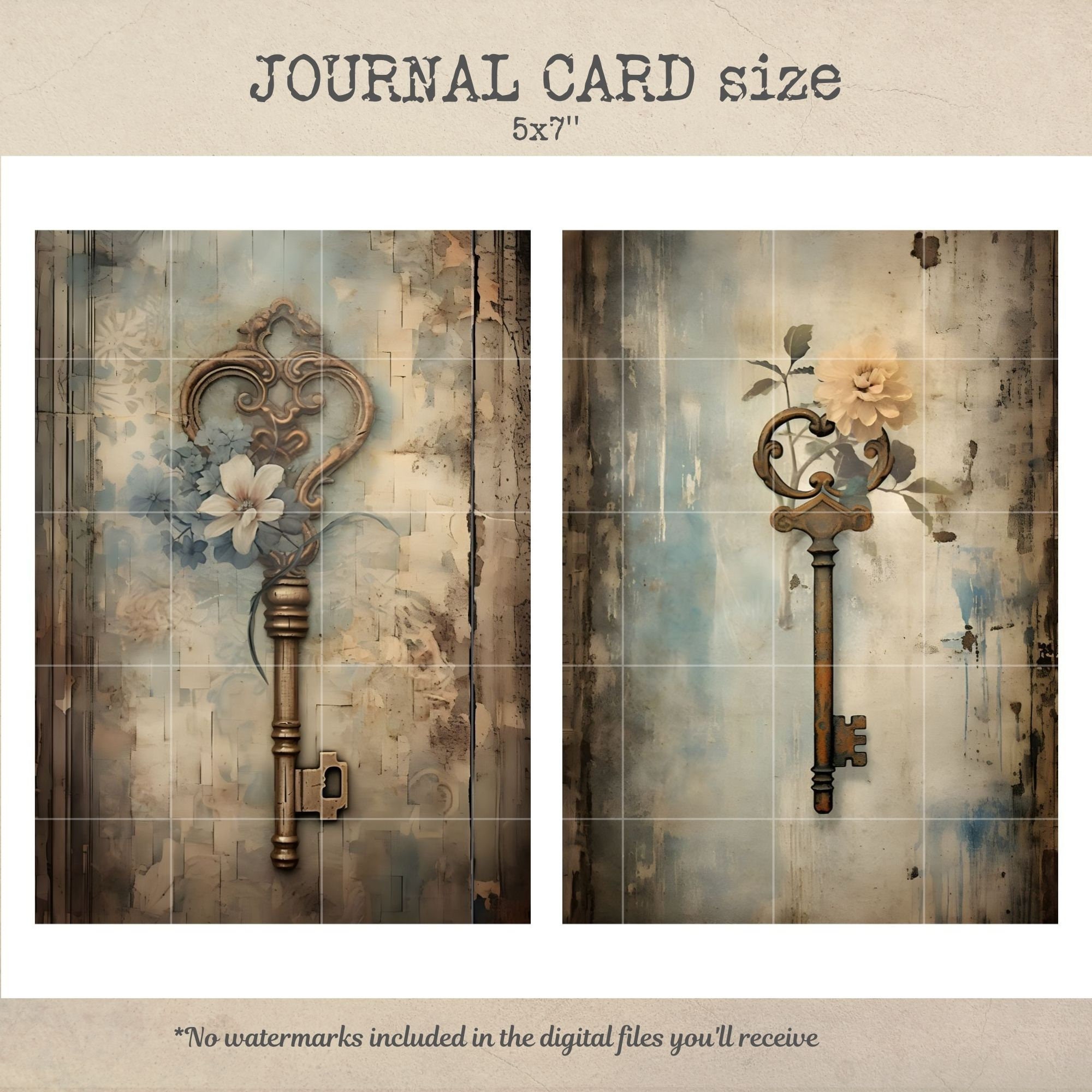 Vintage Keys Ephemera, Junk Journal Pages (digital Download) - Etsy