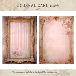 Romantic Victorian Frames, Tattered Pink Journal Pages, Printable ...