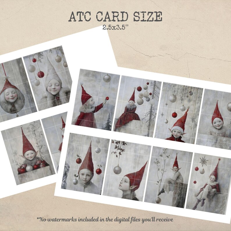 Whimsical Elves Portraits: Surreal Junk Journal and Collage Papers ...