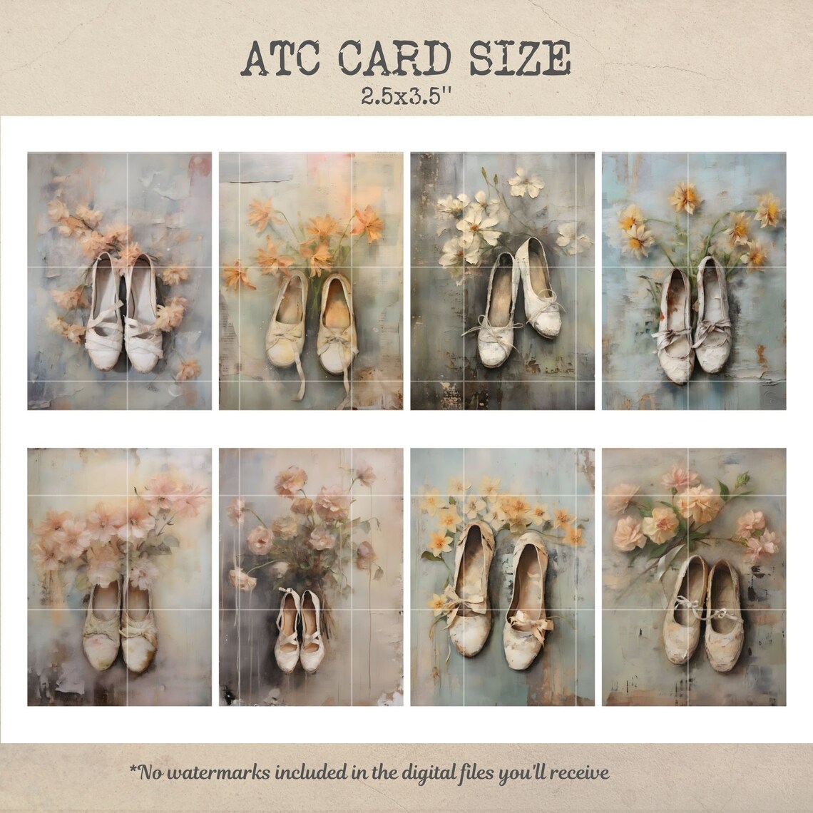 Ballet Flats Journaling Cards, Printable Ballet Ephemera for Junk ...
