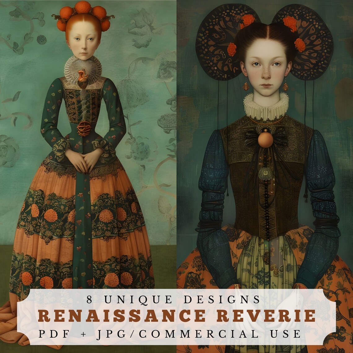 Renaissance Reverie, Renaissance Oil Painting Digital Art, Junk Journal ...