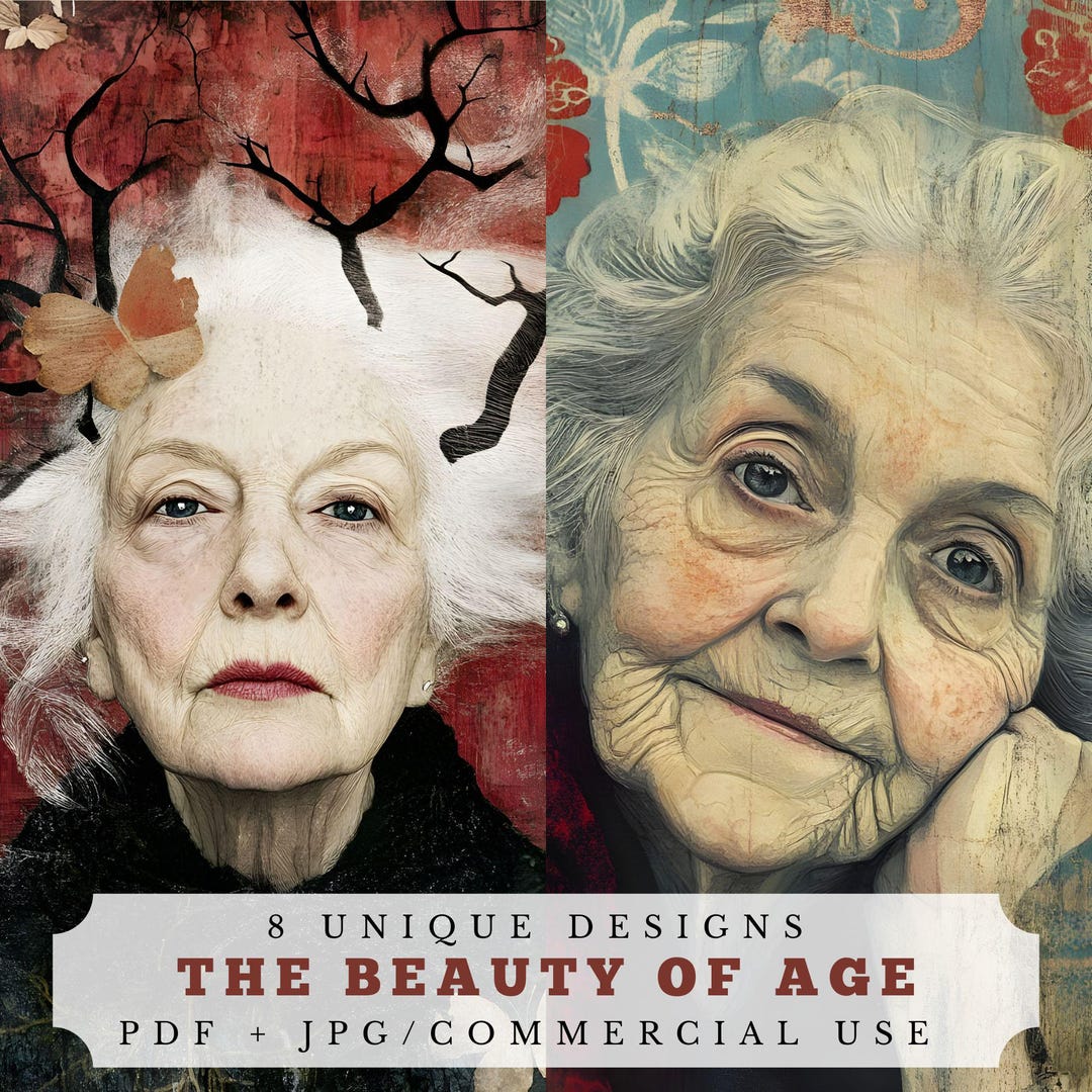 The Beauty of Age, Unique Junk Journal Pages, Elderly People Portraits ...