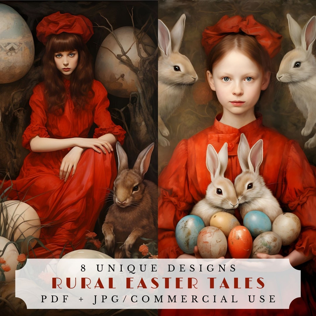 Rural Easter Tales, Easter Junk Journal Pages, Printable Ephemera for ...