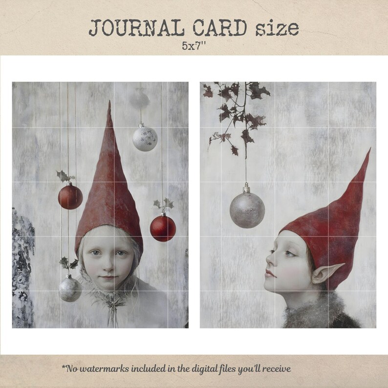 Whimsical Elves Portraits: Surreal Junk Journal and Collage Papers ...