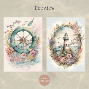 Nautical Ephemera | Maritime Journaling Cards | Scrapbooking Printable ...