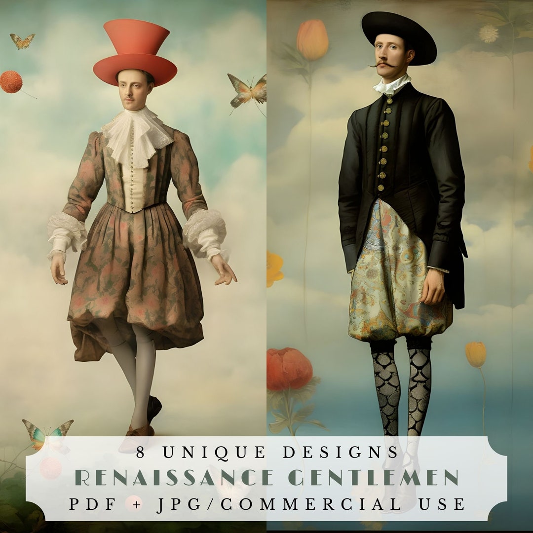 Renaissance Gentlemen, Unique Renaissance Characters, Junk Journal ...