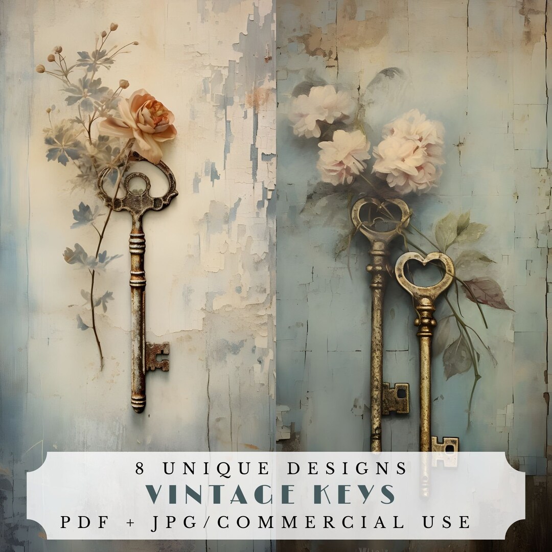Vintage Keys, Junk Journal Pages, Scrapbooking Supplies, Card Making ...