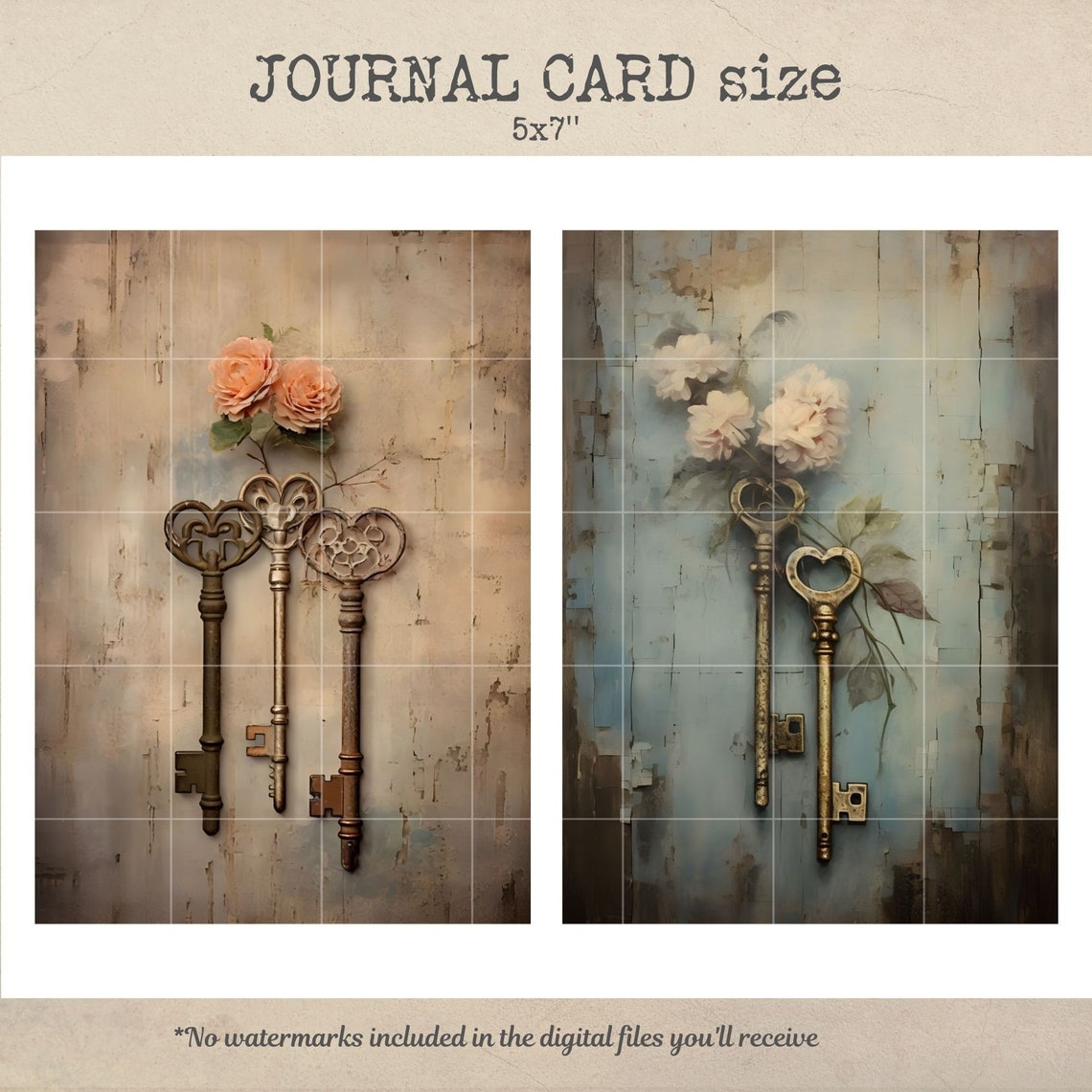 Vintage Keys Ephemera, Junk Journal Pages (digital Download) - Etsy