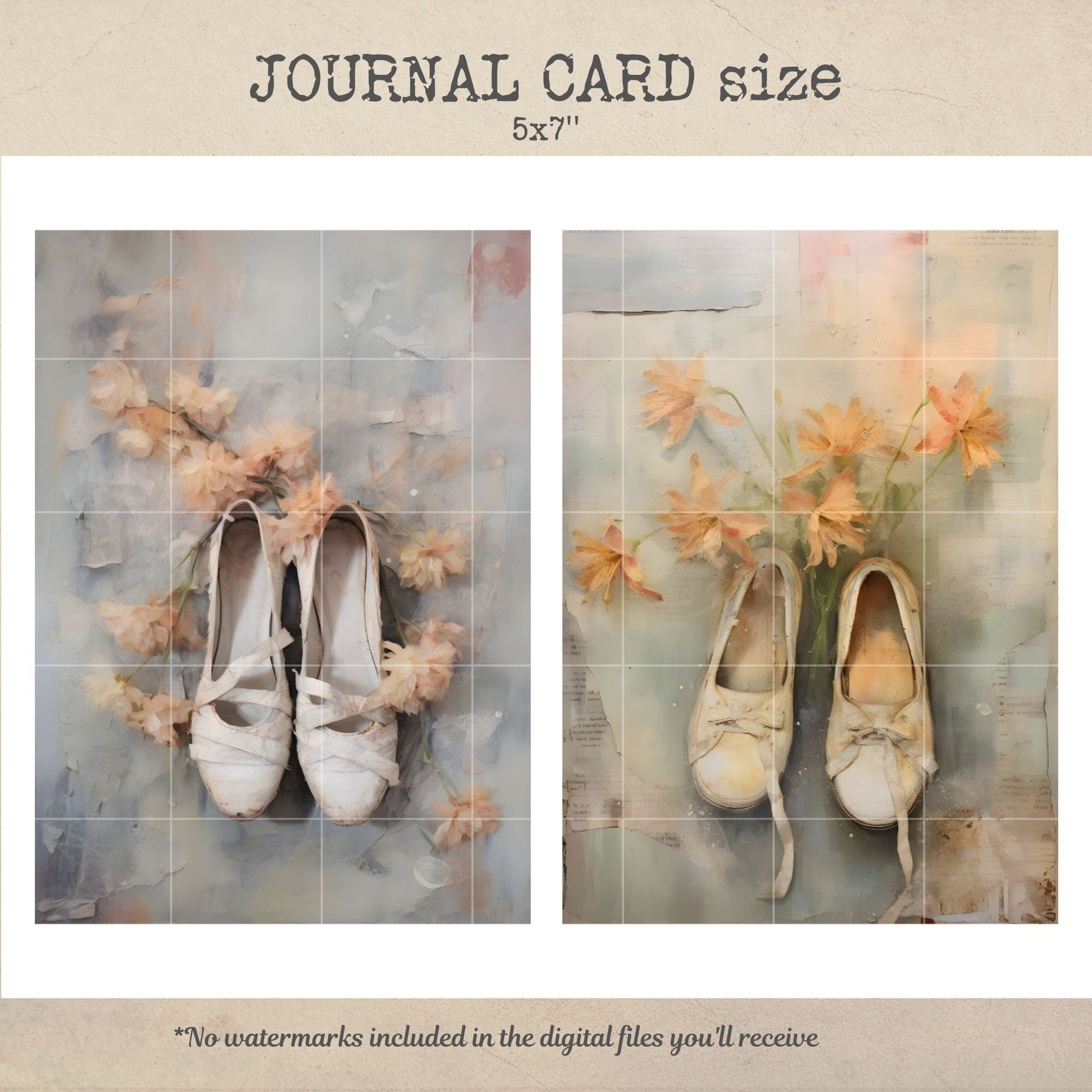 Ballet Flats Journaling Cards, Printable Ballet Ephemera for Junk ...