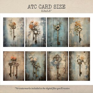 Vintage Keys, Junk Journal Pages, Scrapbooking Supplies, Card Making ...