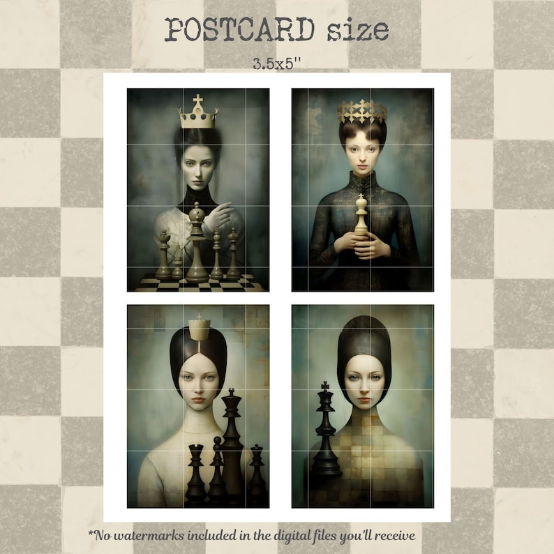 Chess Beyond the Board, Unique Junk Journal Papers, Scrapbook Supplies ...