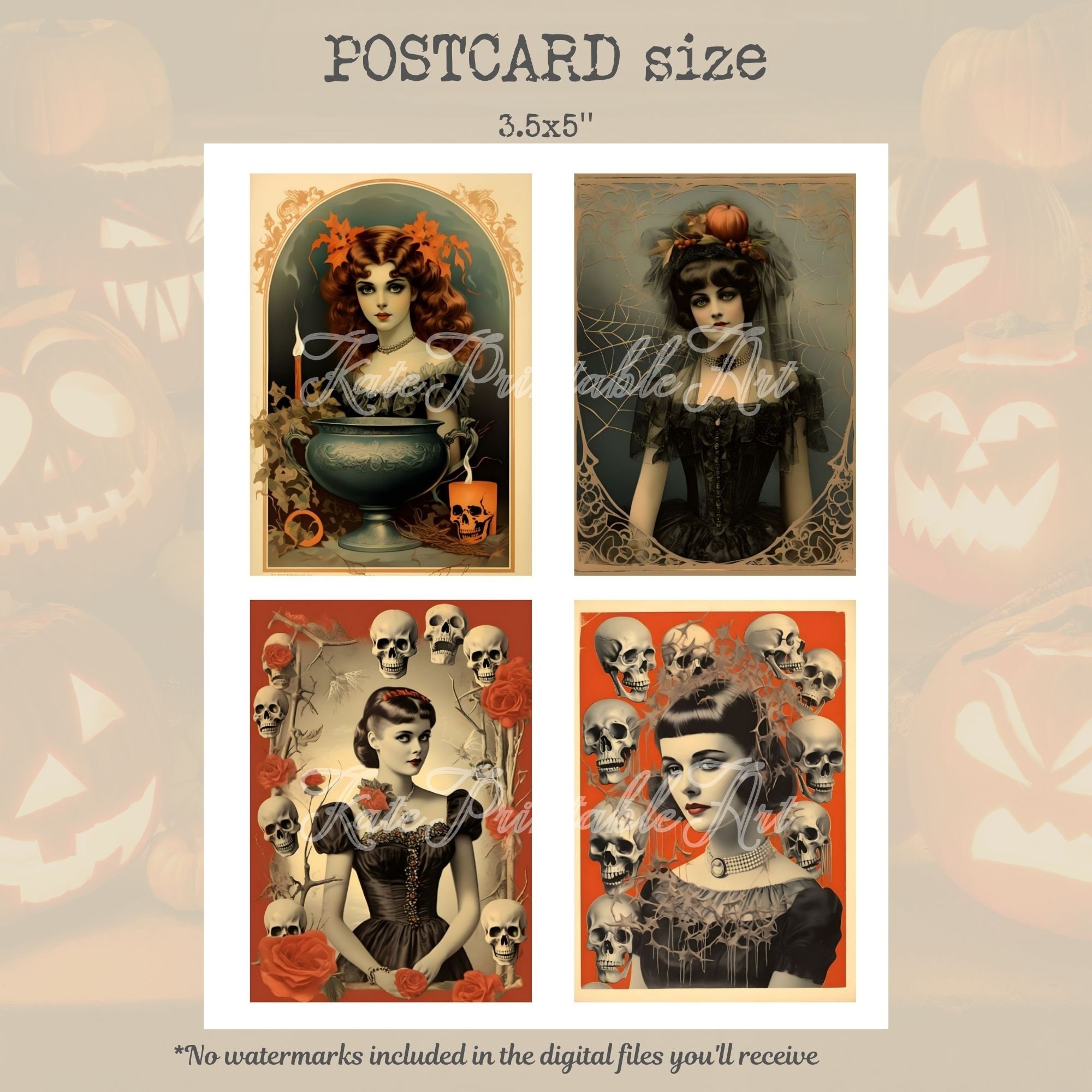 Vintage Halloween Postcards Spooky Halloween Junk Journal - Etsy