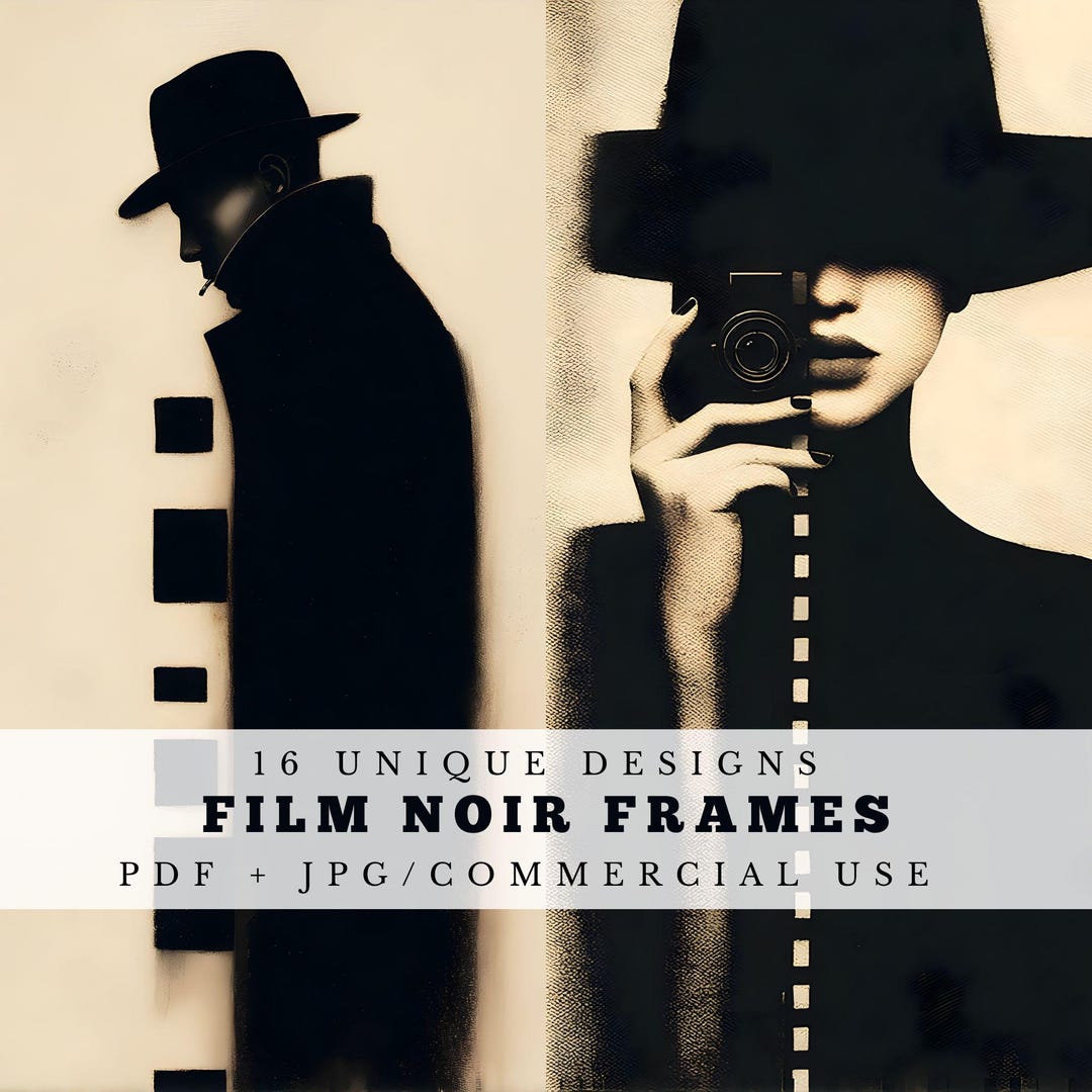 Noir Film Junk Journal Papers: Dark Graphics for Scrapbooks and ...
