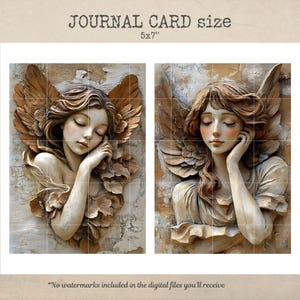 Rustic Angels, Religious Junk Journal Pages, Printable Ephemera for ...