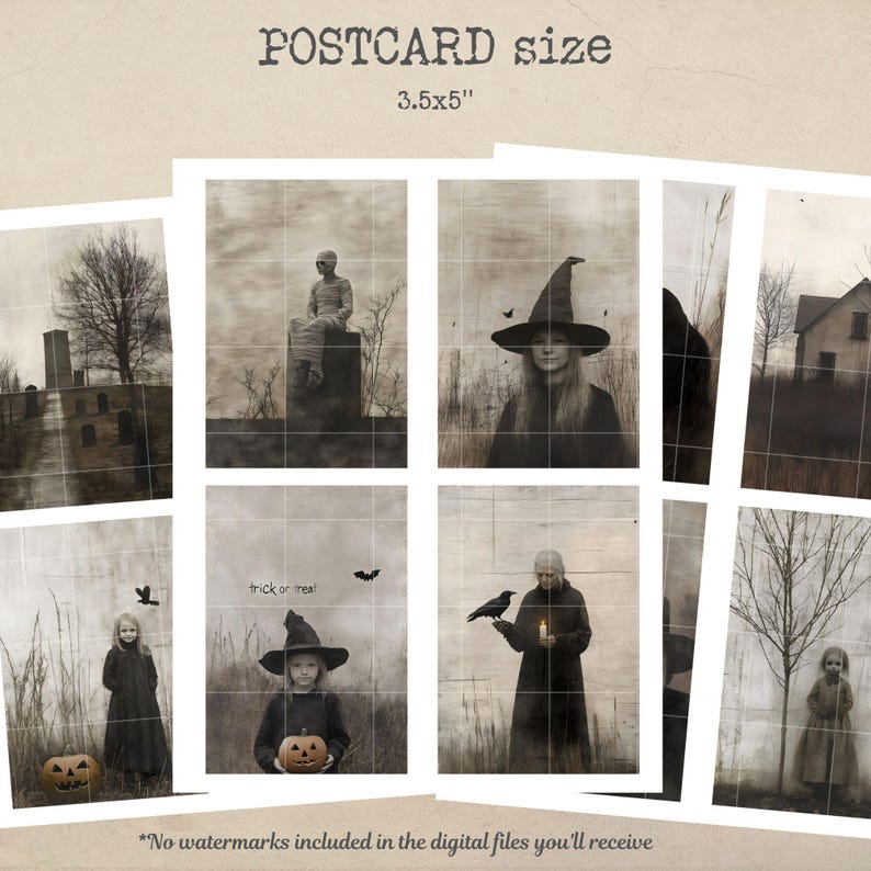 Halloween Junk Journal Pages, Eerie Collage Ephemera (digital Art) - Etsy