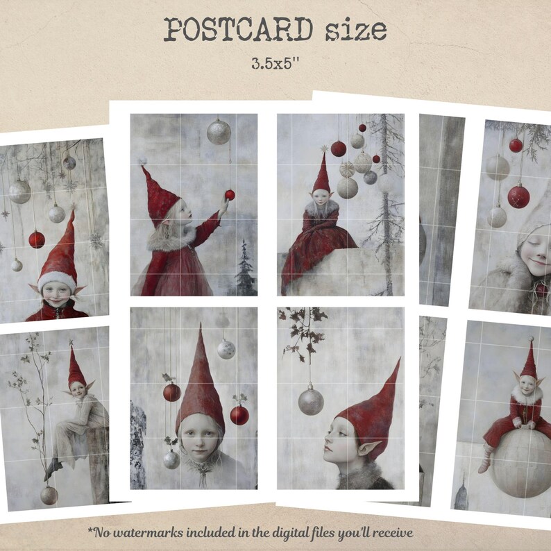 Whimsical Elves Portraits: Surreal Junk Journal and Collage Papers ...