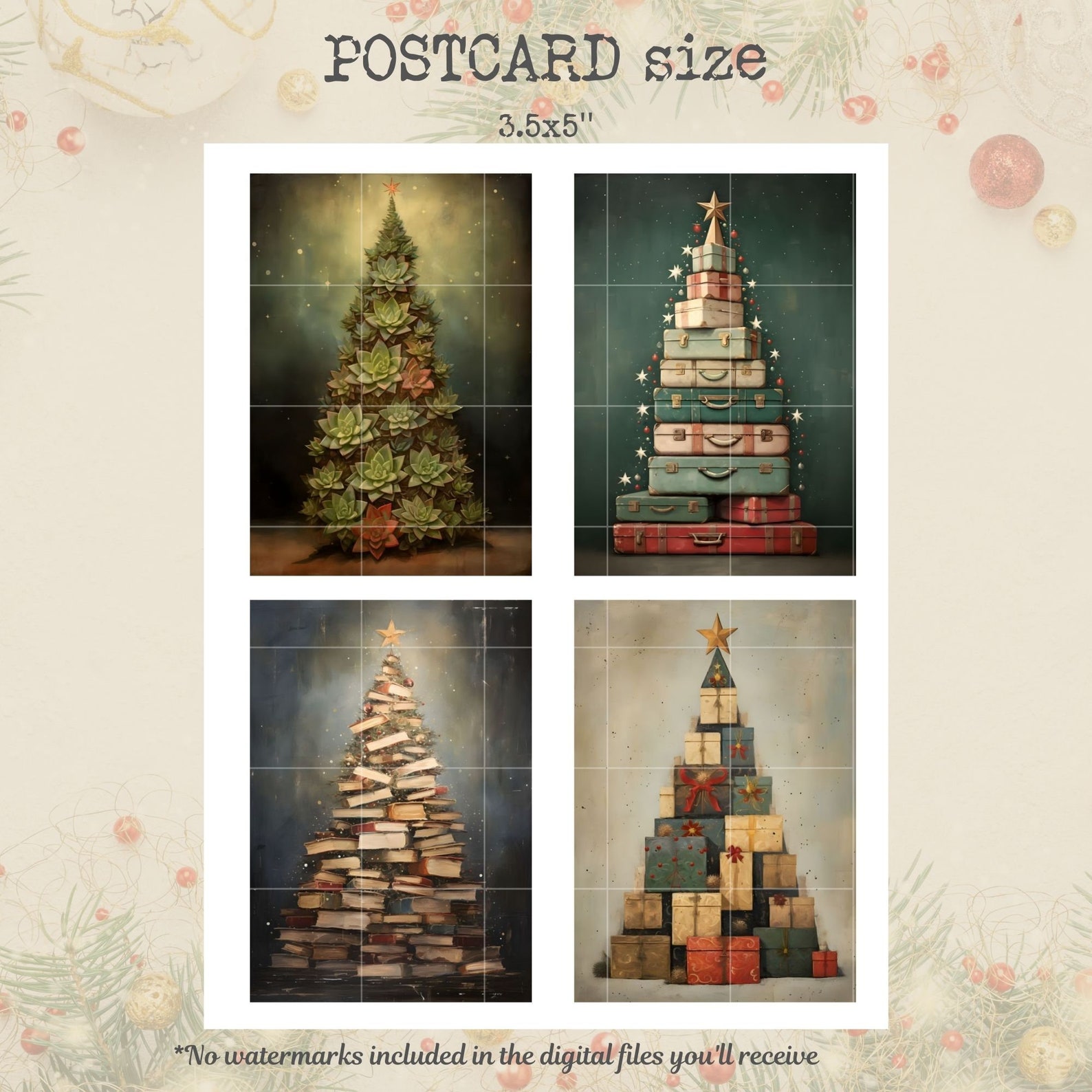 Peculiar Christmas Tree Junk Journal Pages, Printable Ephemera (PDF) - Etsy