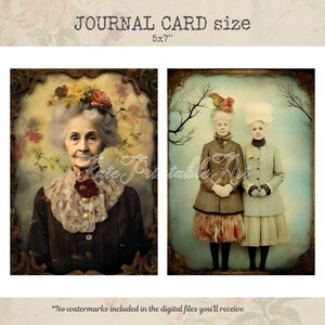Elderly People Portraits, Vintage Ephemera, Junk Journal, Scrapbooking ...