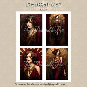 1920s Portraits, the Roaring 20s Junk Journal Cards, Art Deco Collage ...
