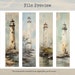 Lighthouse Bookmarks, Unique Distressed Art, Vintage Ephemera for Junk ...