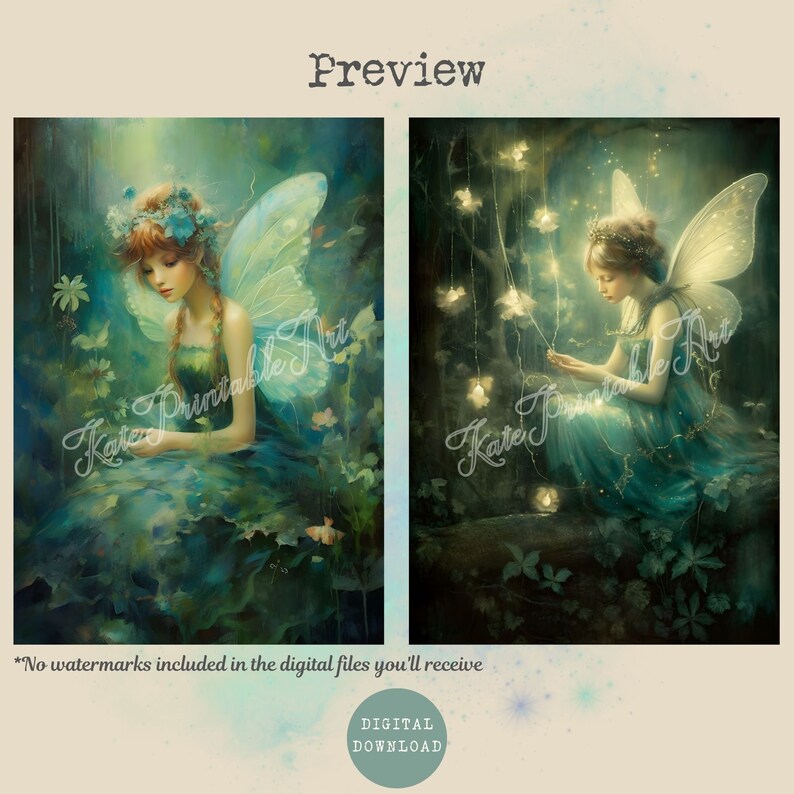Mystical Forest Fairies ATC Cards Magical Journaling Papers - Etsy