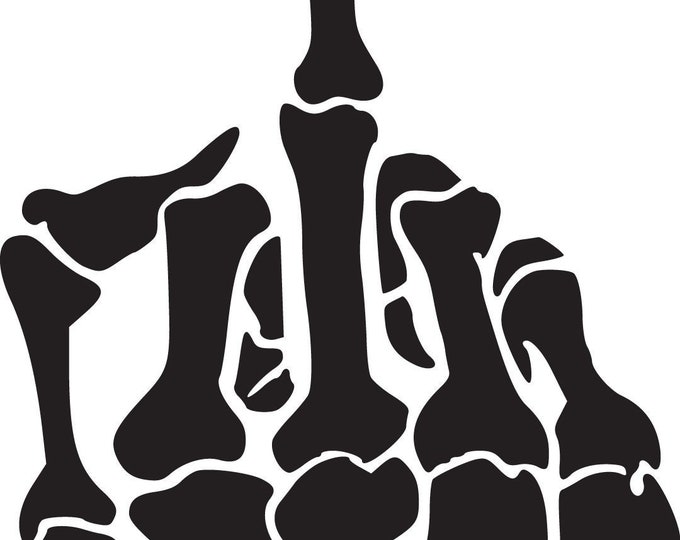 Skeleton Middle Finger Design - SVG File - CNC Routing - CNC Plotting ...