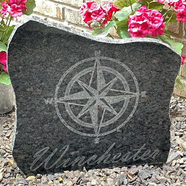 Landscape Rock Engraved - Etsy