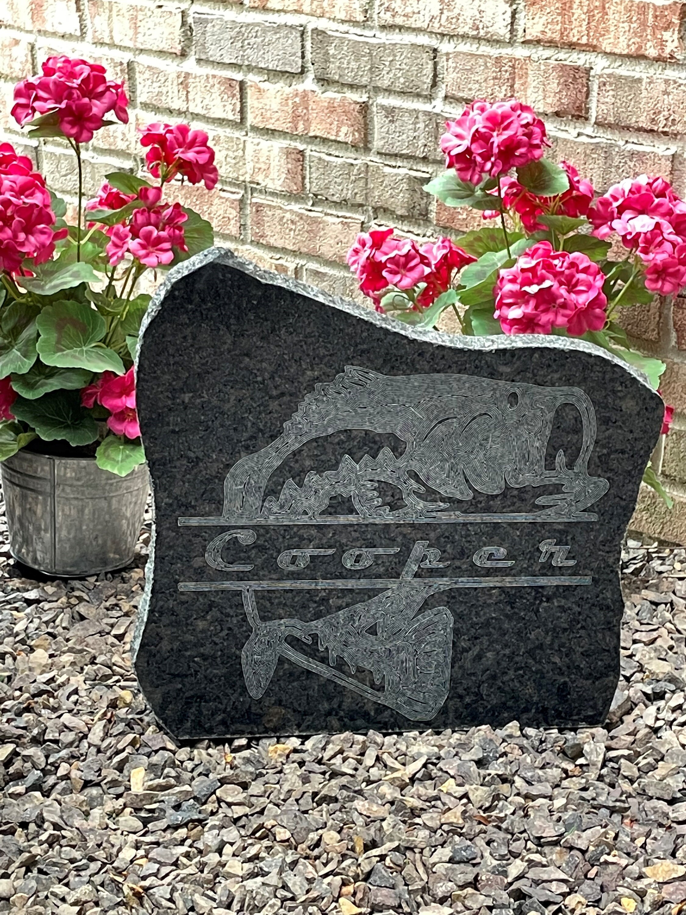 Custom GRANITE Address and Name STONE for Yard, Personalized Engraved ...
