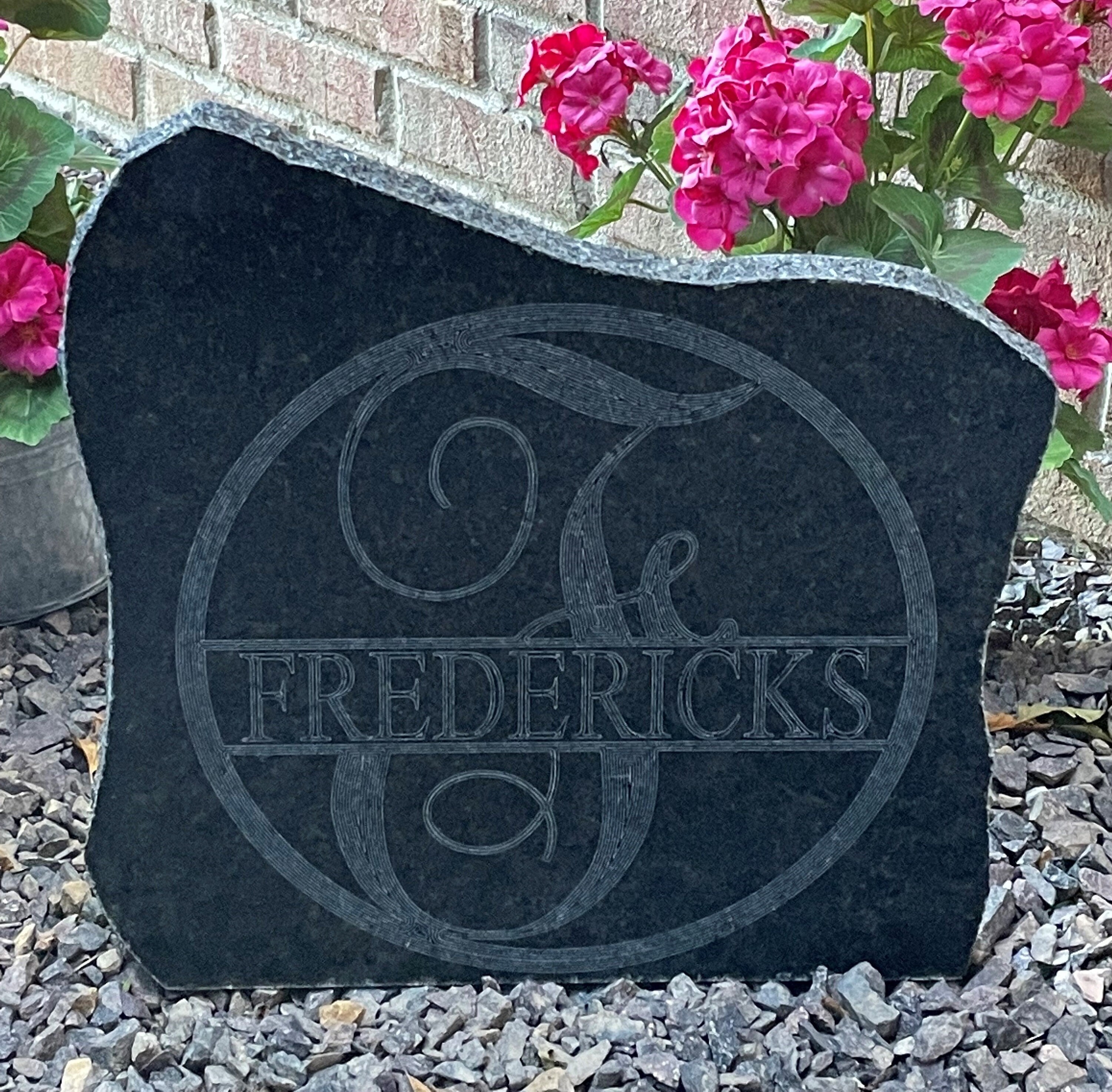 Custom GRANITE Address and Name STONE for Yard, Personalized Engraved ...