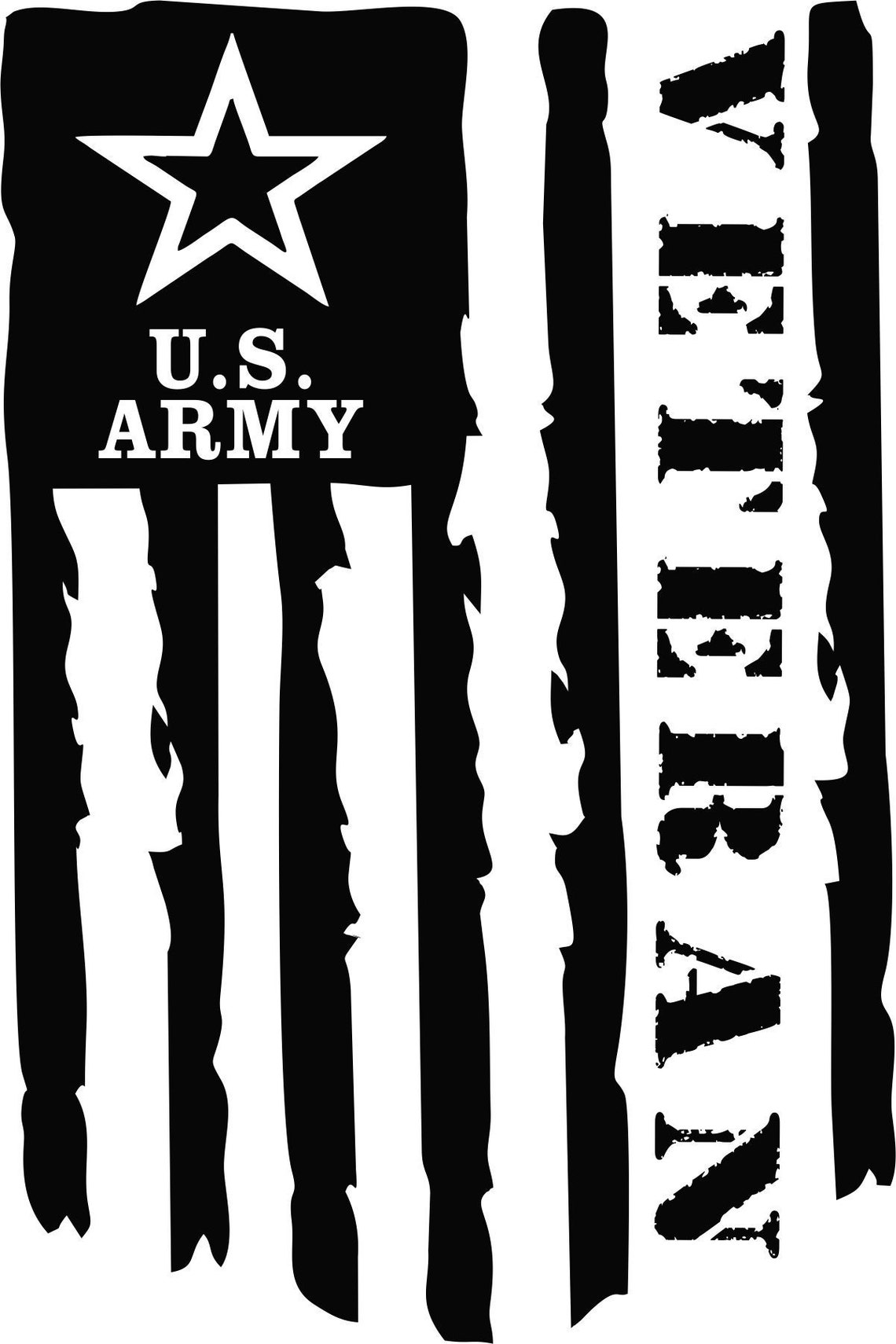 U.S Army Veteran Flag Design - SVG File - CNC Routing - CNC Plotting - Etsy