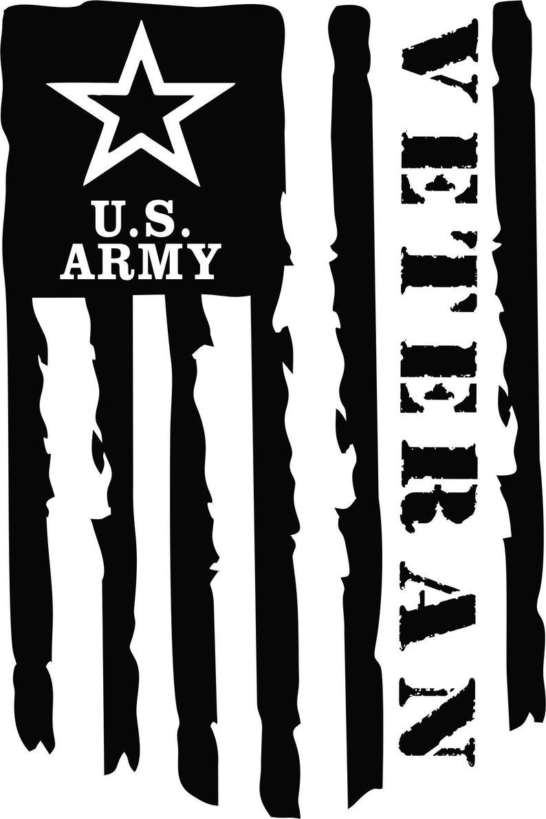 U.S Army Veteran Flag Design - SVG File - CNC Routing - CNC Plotting - Etsy