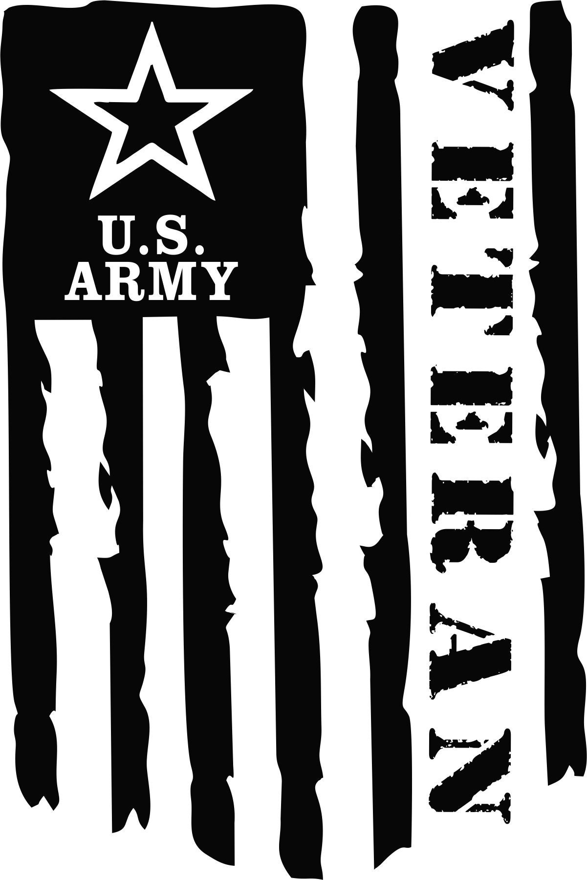 U.S Army Veteran Flag Design - SVG File - CNC Routing - CNC Plotting - Etsy