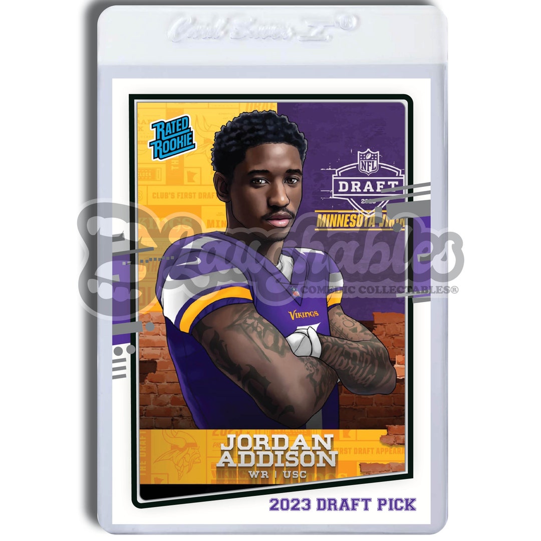 Jordan Addison | Vikings | Custom Art Trading Football Card Novelty - Etsy