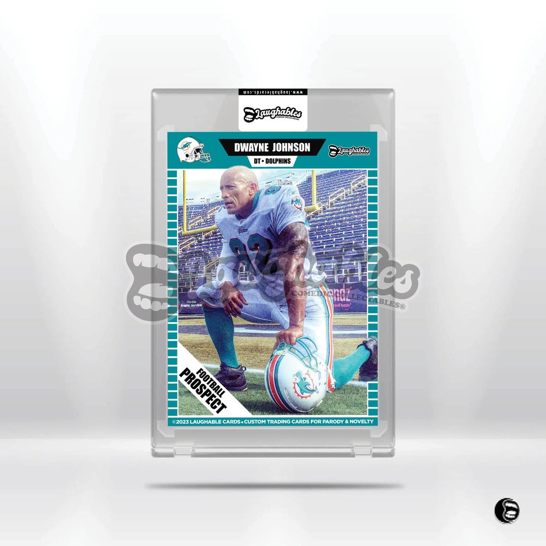 Dwayne Johnson | Dolphins | Custom Football Trading Card Novelty - Etsy