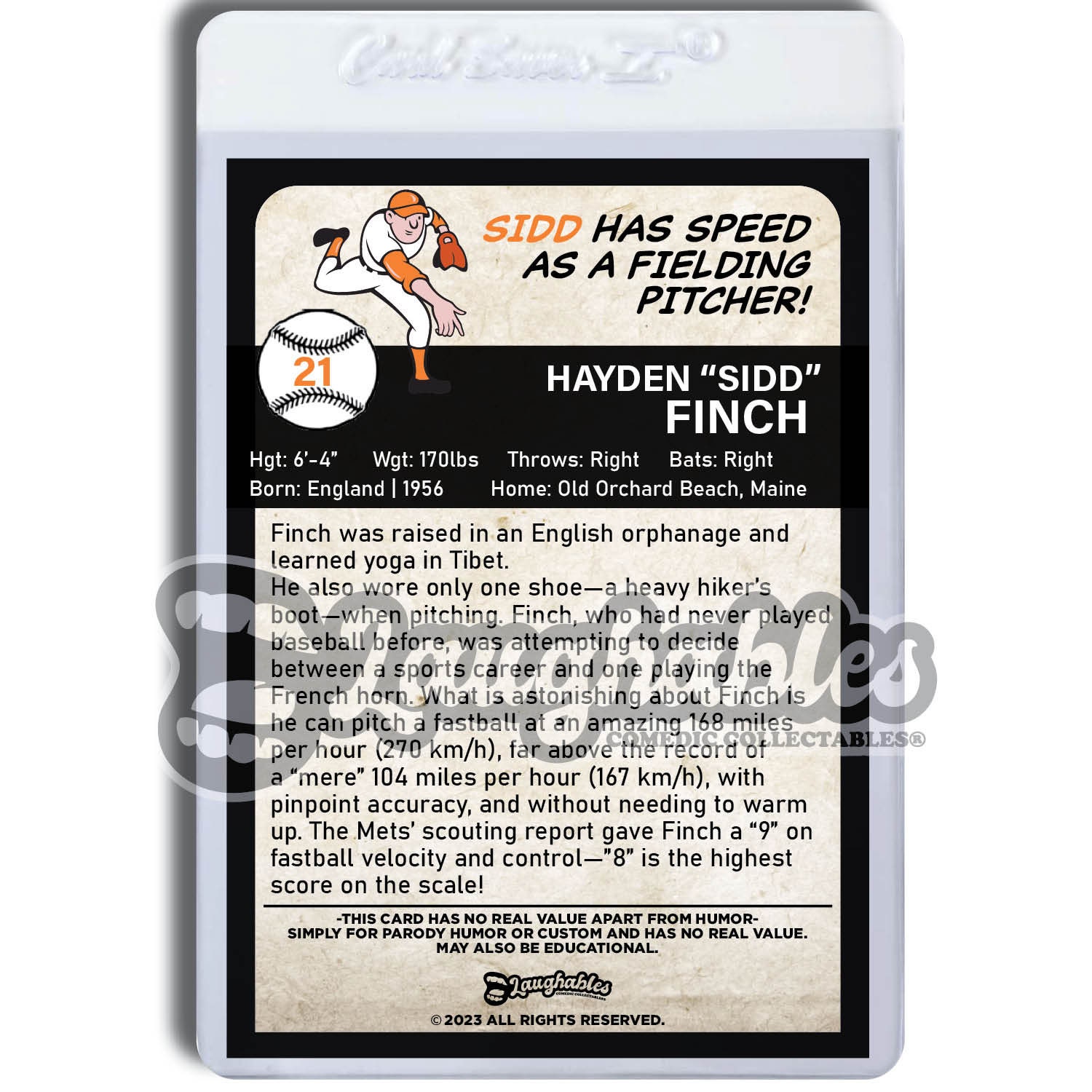 Sidd Finch | New York Mets | Custom Art Trading Baseball Card Novelty ...