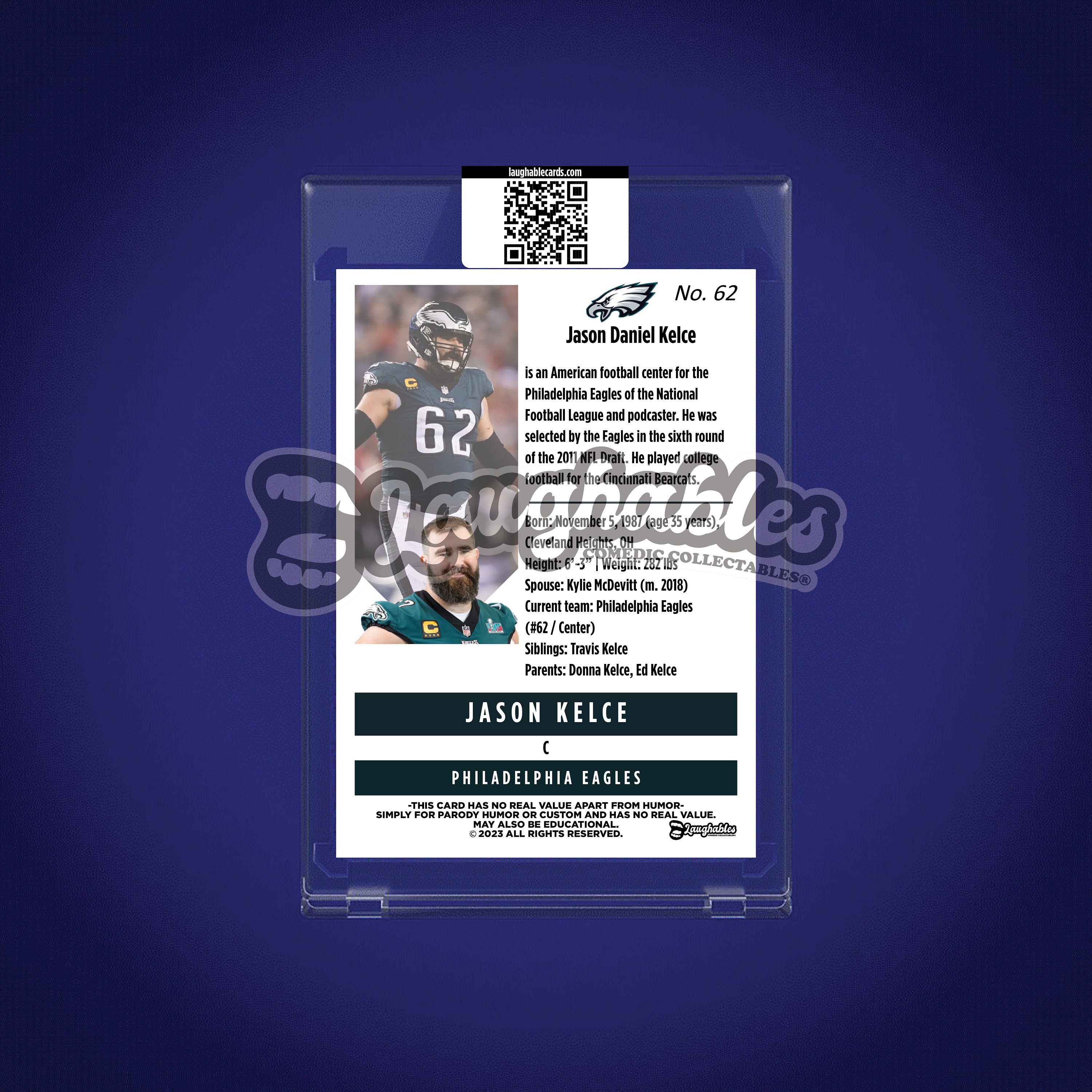 Jason Kelce Eagles Custom Art Trading Football Card Novelty - Etsy