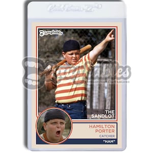 Ham Porter | Sandlot | Custom Art Trading Baseball Card Novelty - Etsy