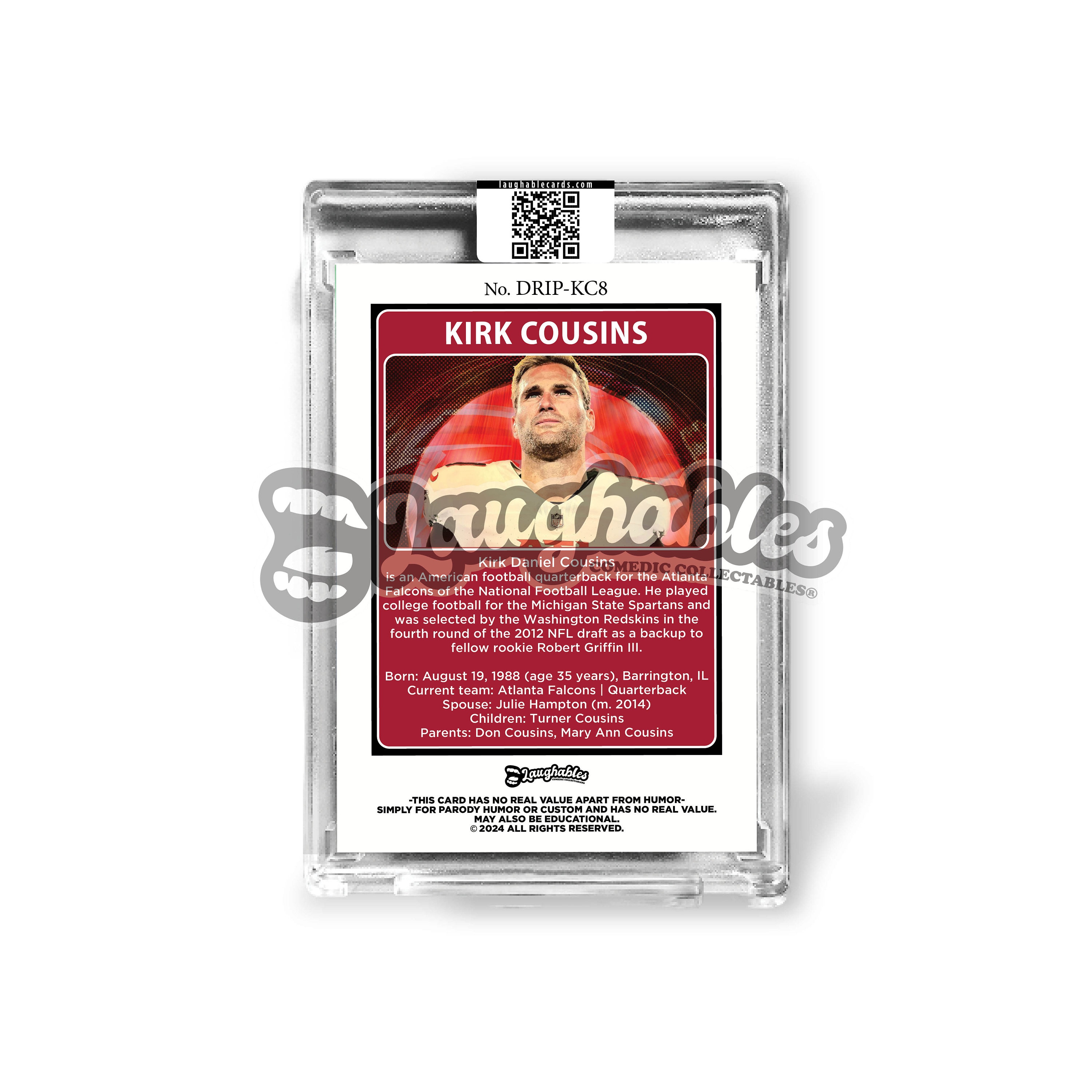 Kirk Cousins Drip Custom Football Trading Card Novelty Limited /18 - Etsy