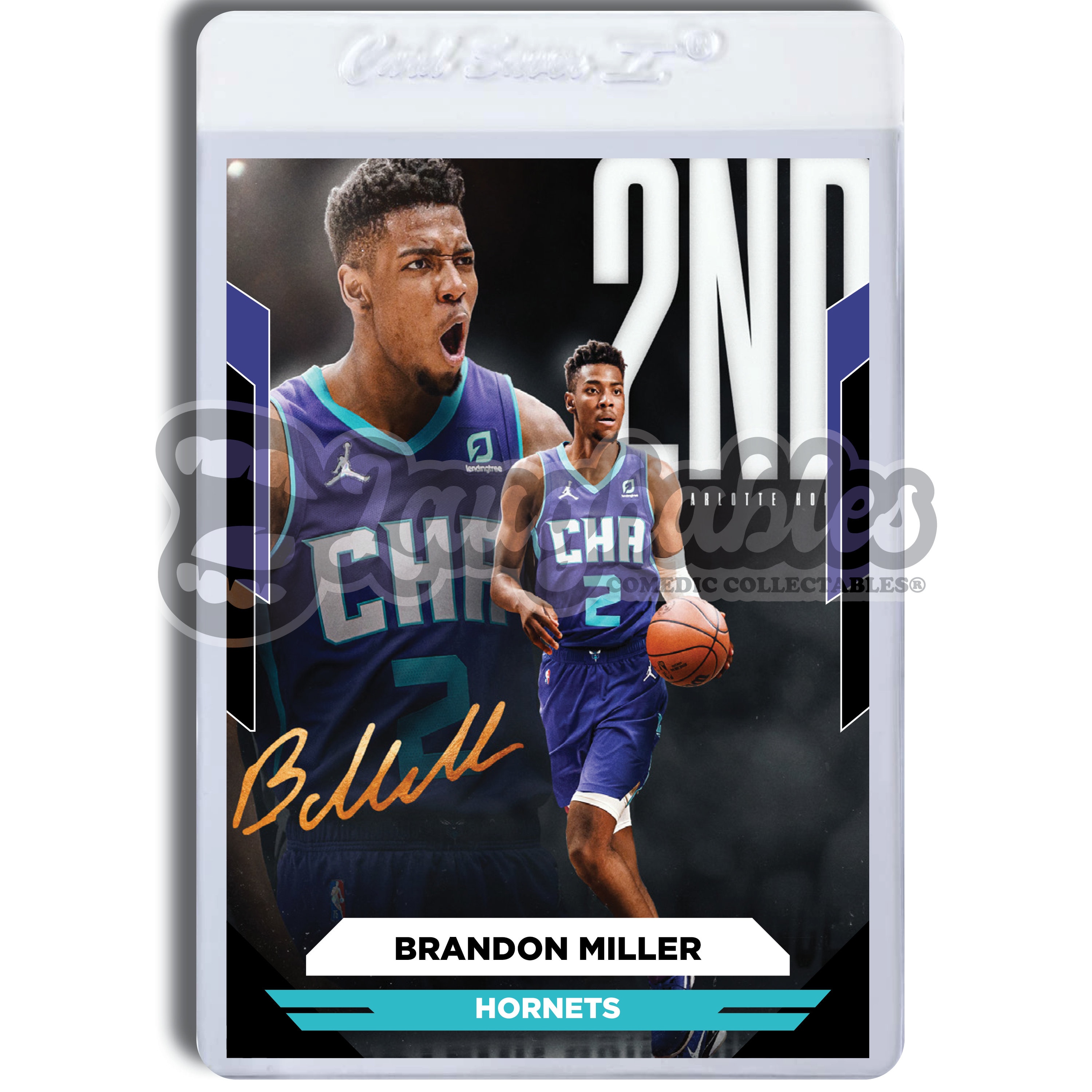 Brandon Miller Hornets Custom Art Trading Basketball Card Novelty - Etsy