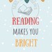 Reading Poster Winter Theme Reading Makes You Bright - Etsy