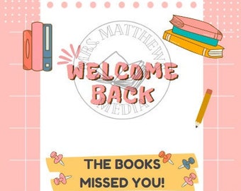 Printable Welcome Back Sign / Welcome Back Students Poster / - Etsy