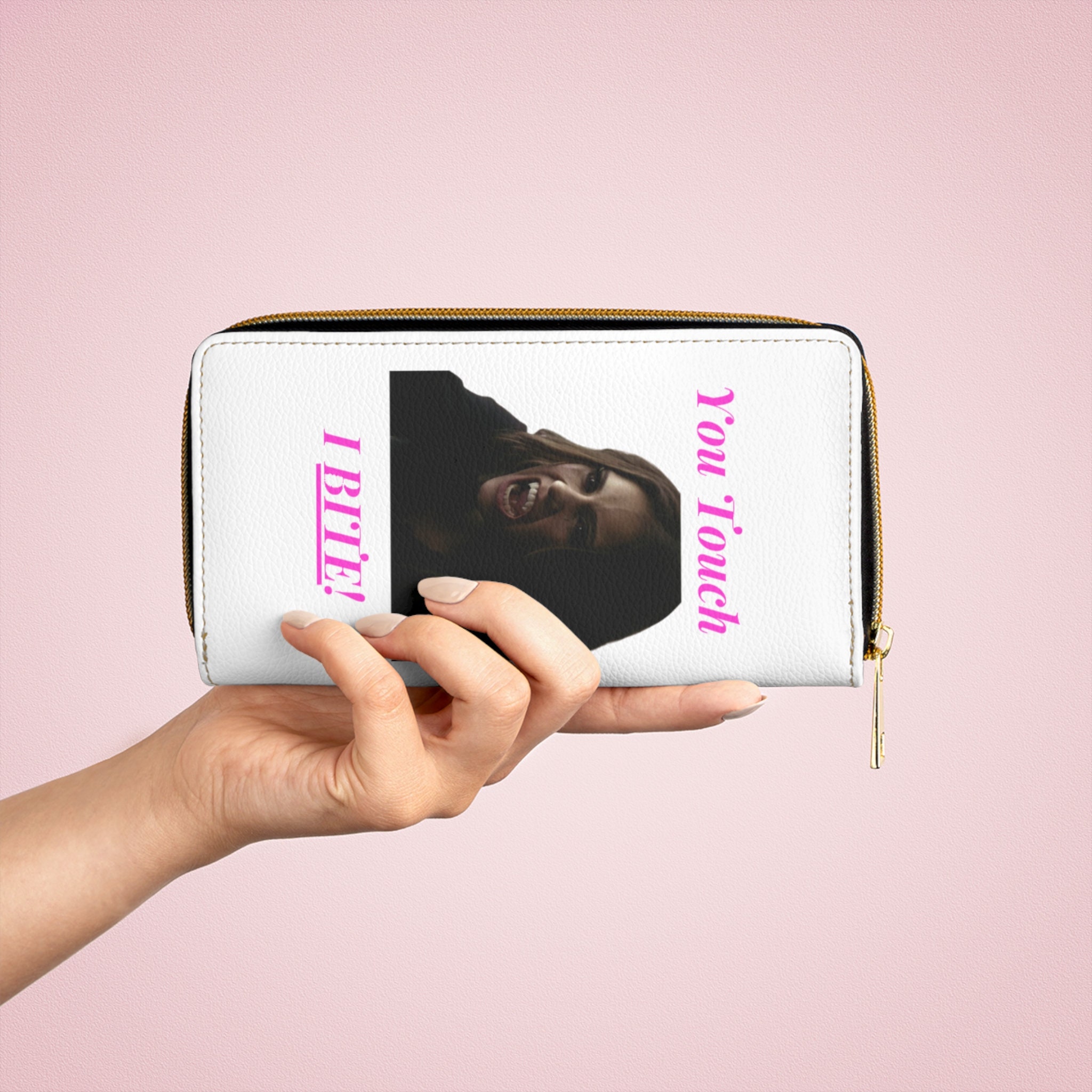 You Touch I Bite Zipper Wallet - Etsy