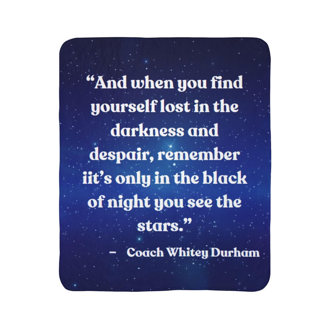 Coach Whitey Durham Quote Fleece Sherpa Blanket - Etsy
