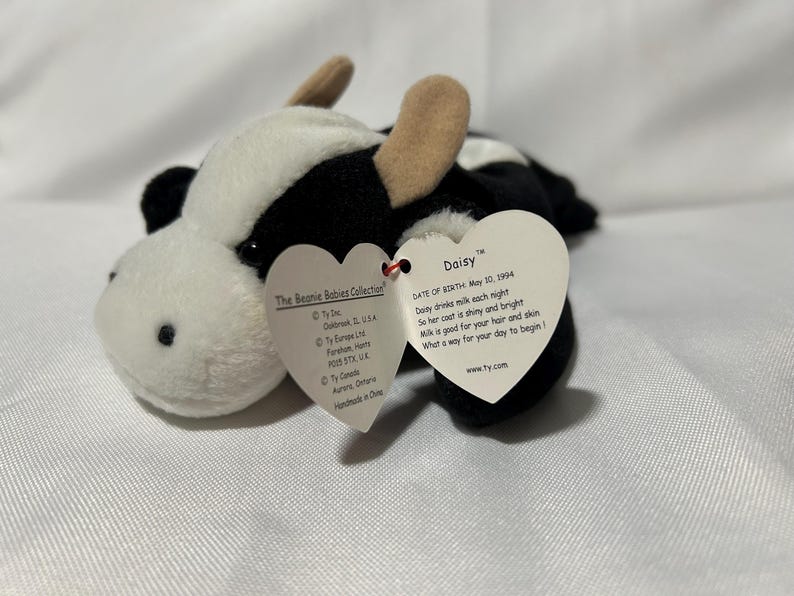 RARE Daisy the Cow Collectible Vintage Beanie Baby TY Beanie Baby 1990 ...